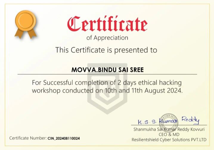 MOVVA BINDU SAI SREE on LinkedIn: I'm excited to announce that I ... MOVVA BINDU SAI SREE on LinkedIn: I'm excited to announce that I ...