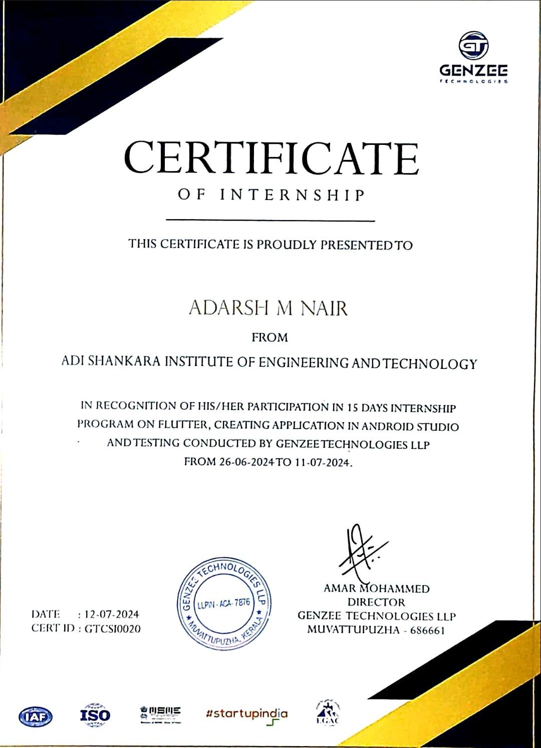 Adarsh M Nair on LinkedIn: #internship #flutter #androiddevelopment # ... Adarsh M Nair on LinkedIn: #internship #flutter #androiddevelopment # ...