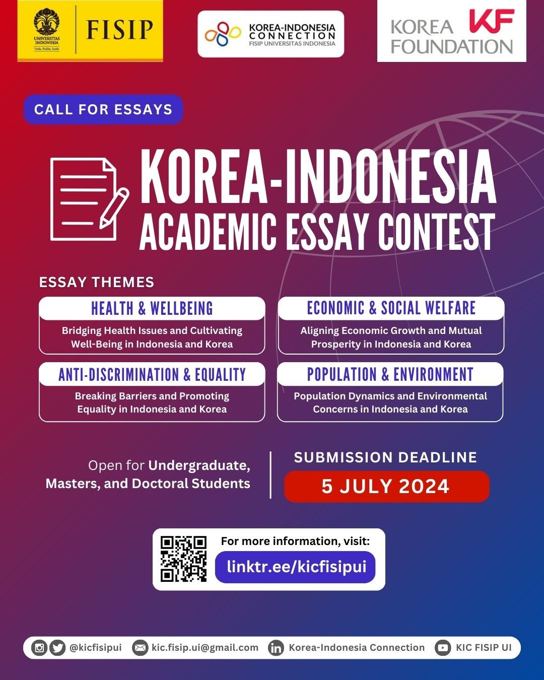 Korea-Indonesia Connection (KIC FISIP UI) on LinkedIn: [CALL FOR ESSAYS ... Korea-Indonesia Connection (KIC FISIP UI) on LinkedIn: [CALL FOR ESSAYS ...