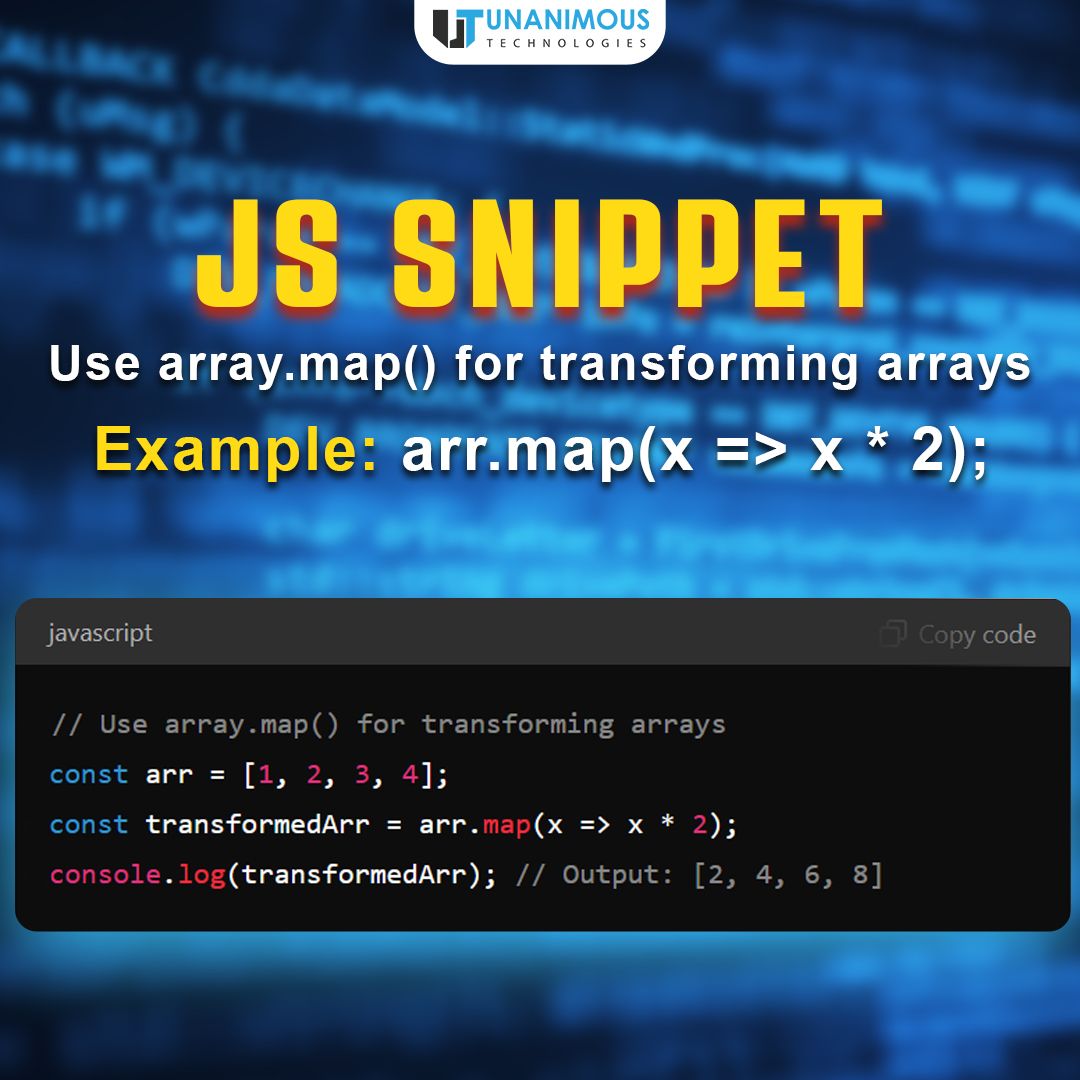 Boost your array game with array.map() | Unanimous Technologies Pvt Ltd ... Boost your array game with array.map() | Unanimous Technologies Pvt Ltd ...
