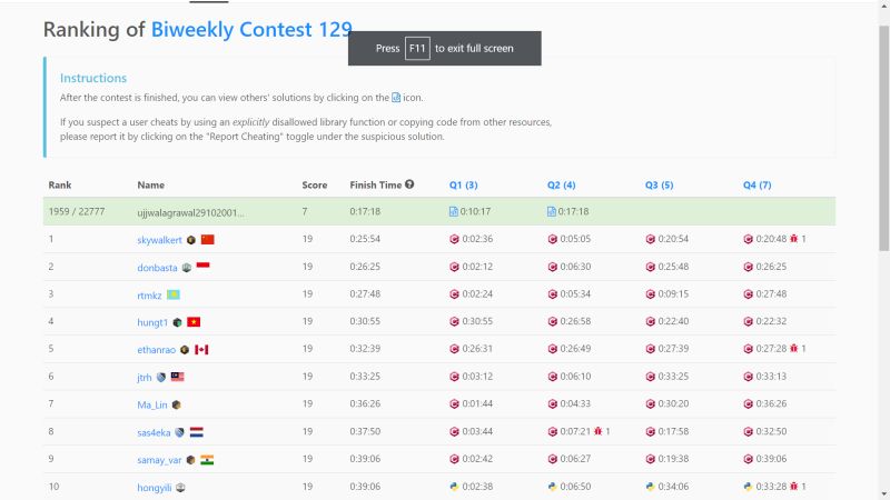 LeetCode's Contest 129: Solving 2/4 | Ujjwal Kumar Agrawal posted on ... LeetCode's Contest 129: Solving 2/4 | Ujjwal Kumar Agrawal posted on ...