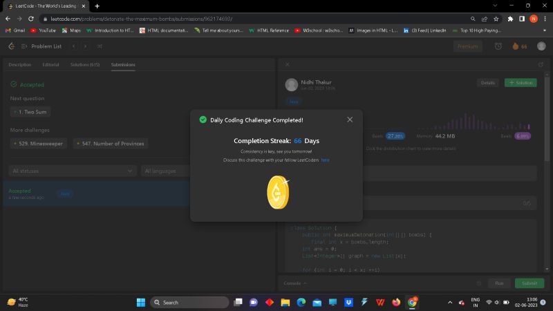Nidhi Thakur on LinkedIn: #365daysofcode #junecodingchallenge #leetcode ... Nidhi Thakur on LinkedIn: #365daysofcode #junecodingchallenge #leetcode ...