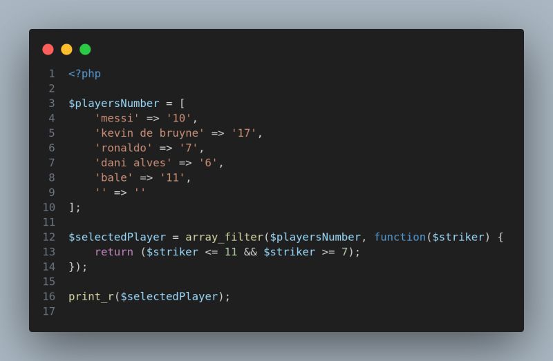 Php Array Filtering with array_filter() Function | Sajit Panta Php Array Filtering with array_filter() Function | Sajit Panta