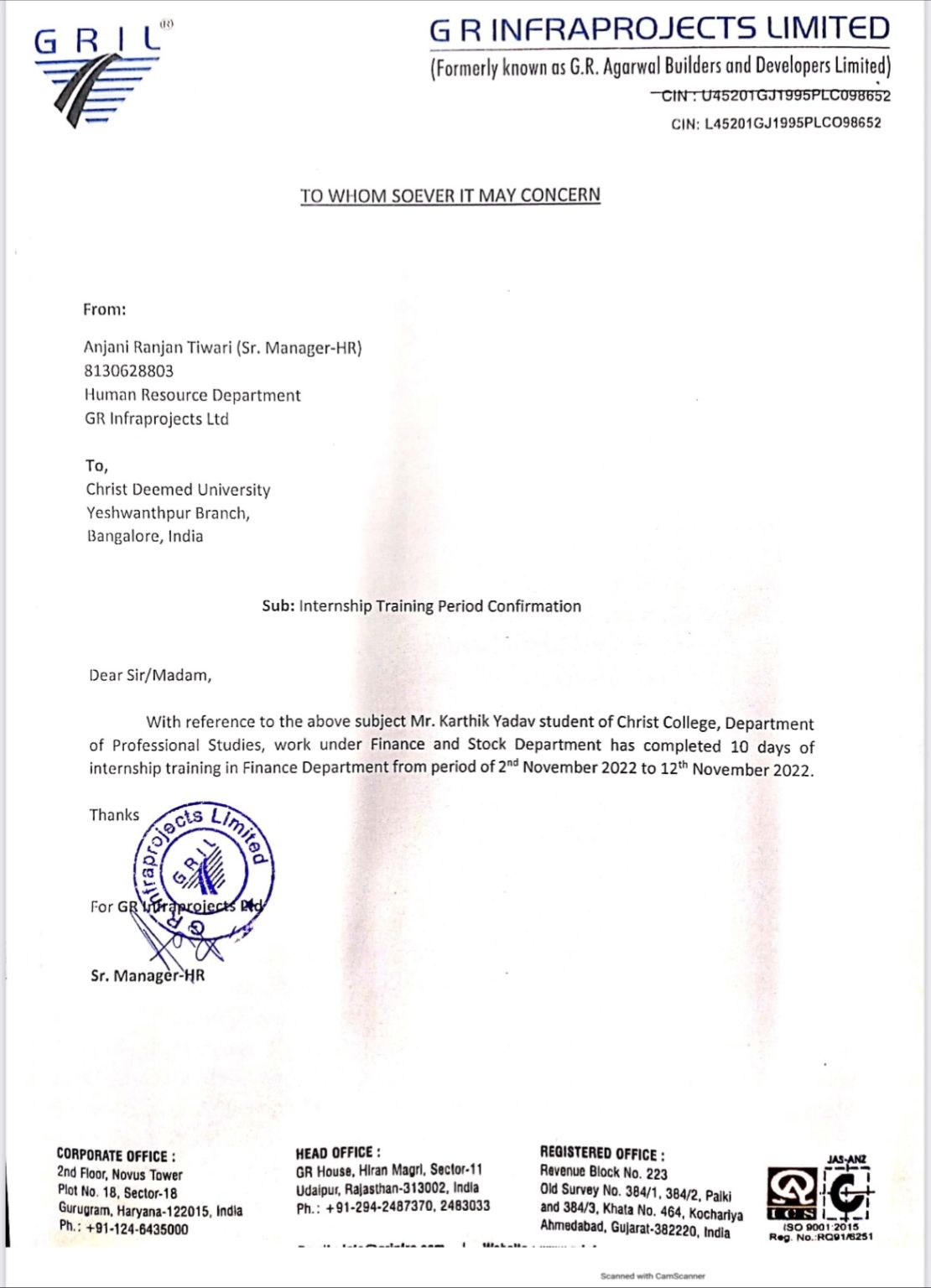 Kartik Yadav on LinkedIn: Glad to have completed my first internship in ... Kartik Yadav on LinkedIn: Glad to have completed my first internship in ...