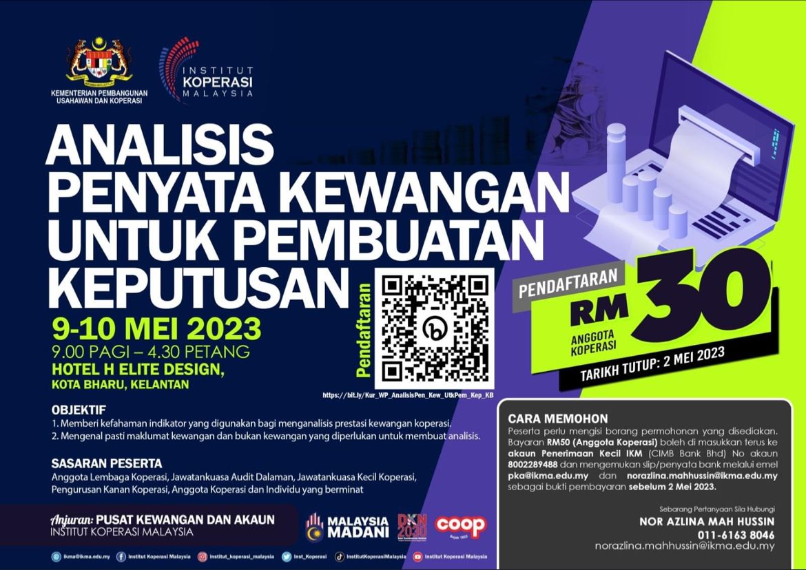 KURSUS ANALISIS PENYATA KEWANGAN UNTUK PEMBUATAN KEPUTUSAN 🗓️ 9-10 Mei ... KURSUS ANALISIS PENYATA KEWANGAN UNTUK PEMBUATAN KEPUTUSAN 🗓️ 9-10 Mei ...