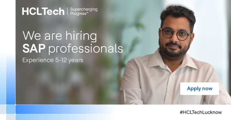 Zulfiqar Rizvi on LinkedIn: #hcltech #lucknow #sap #opportunities # ... Zulfiqar Rizvi on LinkedIn: #hcltech #lucknow #sap #opportunities # ...