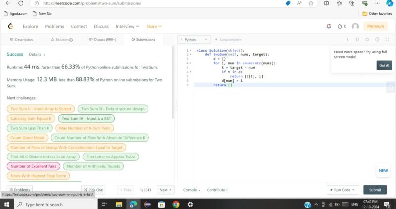 Mythili Nagarajan on LinkedIn: 🚀 Problem Solved: Two Sum on LeetCode! 🎉 ... Mythili Nagarajan on LinkedIn: 🚀 Problem Solved: Two Sum on LeetCode! 🎉 ...