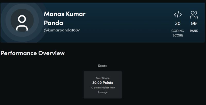 Manas Kumar Panda on LinkedIn: #coding #dsa #leetcode #gfg #codechef # ... Manas Kumar Panda on LinkedIn: #coding #dsa #leetcode #gfg #codechef # ...