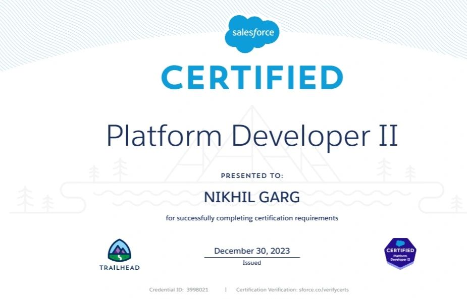 Nikhil Garg on LinkedIn: #salesforcecertified #pd2 | 20 comments Nikhil Garg on LinkedIn: #salesforcecertified #pd2 | 20 comments