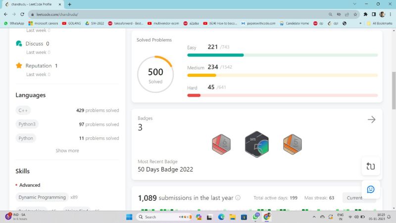 Chandrudu Bugude on LinkedIn: #connections #codingmilestone #leetcode # ... Chandrudu Bugude on LinkedIn: #connections #codingmilestone #leetcode # ...