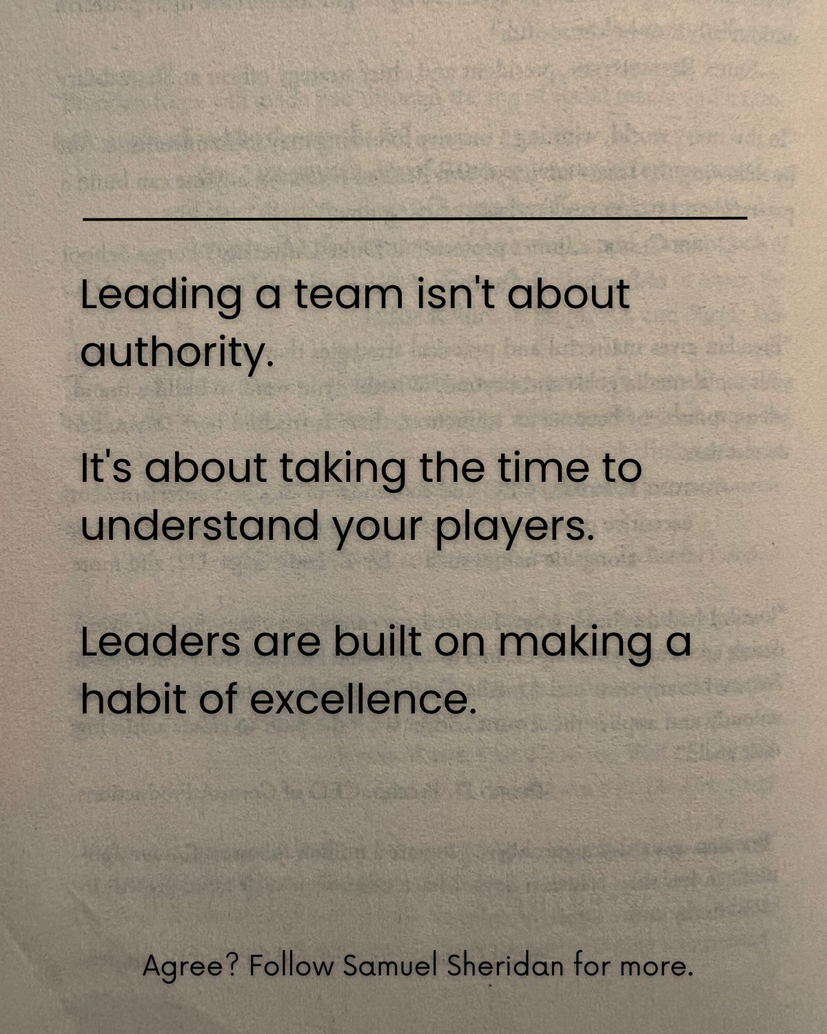 Samuel Sheridan on LinkedIn: Leading a team isn't about authority. It's ... Samuel Sheridan on LinkedIn: Leading a team isn't about authority. It's ...