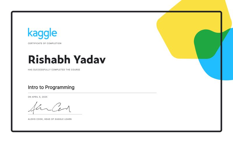 #kaggle #programmingbasics #techgoals | Rishabh Yadav #kaggle #programmingbasics #techgoals | Rishabh Yadav