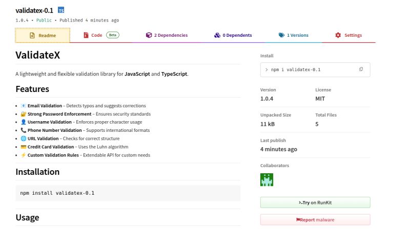#javascript #typescript #webdevelopment #validatex #opensource ... #javascript #typescript #webdevelopment #validatex #opensource ...