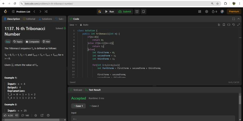 Tushar Patil on LinkedIn: #leetcode #day_4_challenge #tribonacci_number ... Tushar Patil on LinkedIn: #leetcode #day_4_challenge #tribonacci_number ...