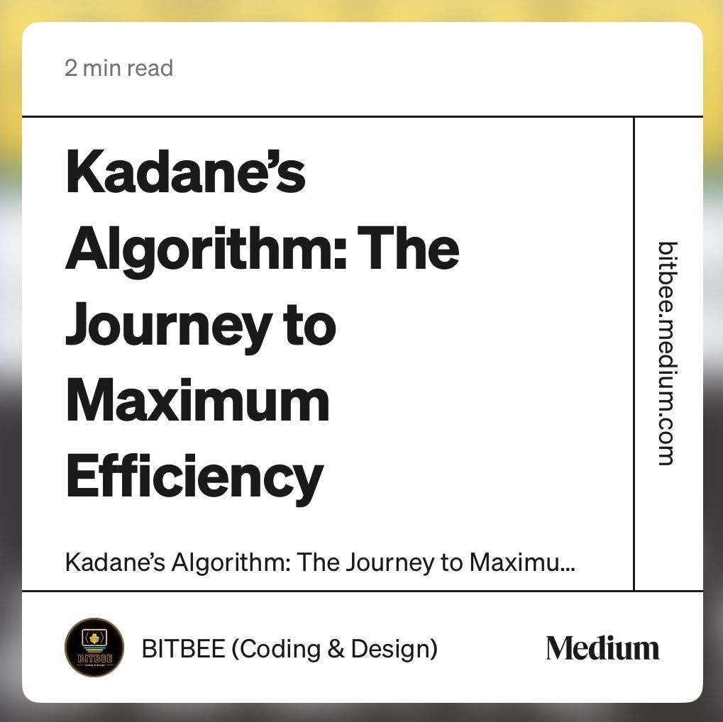 Tirupati Rao Bejjipurapu on LinkedIn: #algorithms #kadane #coding #dsa ... Tirupati Rao Bejjipurapu on LinkedIn: #algorithms #kadane #coding #dsa ...