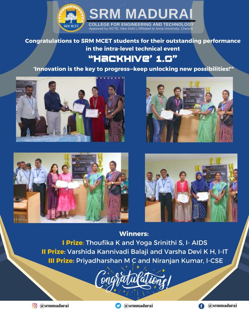 SRM Madurai College for Engineering and Technology on LinkedIn ... SRM Madurai College for Engineering and Technology on LinkedIn ...