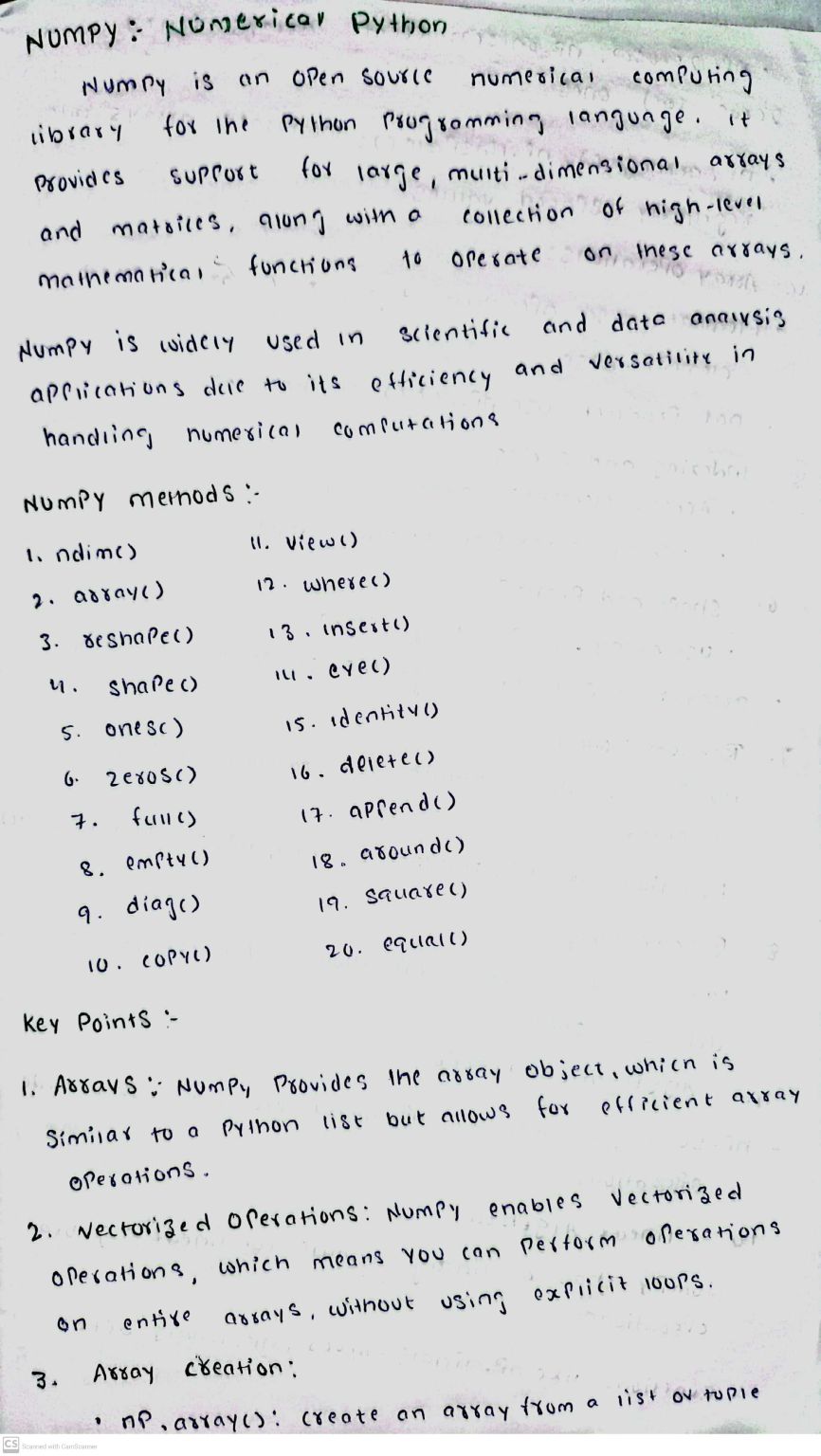 SANDEEP NALLAVELLI on LinkedIn: Task 47 Prepare Notes on Numpy, Pandas ... SANDEEP NALLAVELLI on LinkedIn: Task 47 Prepare Notes on Numpy, Pandas ...