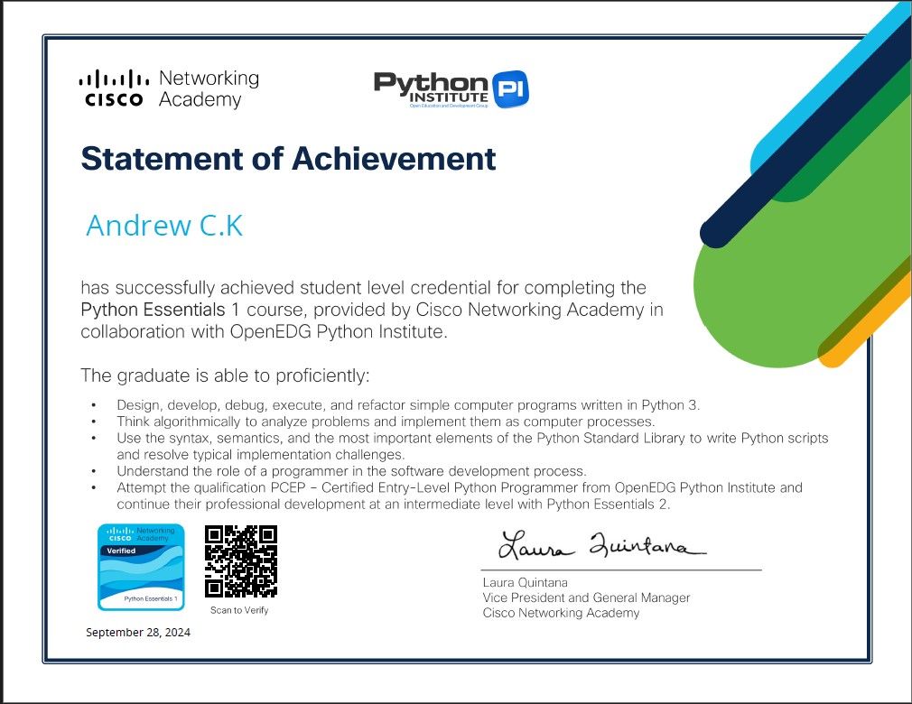 Andrew Kurian on LinkedIn: #python #coding #cisconetworkingacademy # ... Andrew Kurian on LinkedIn: #python #coding #cisconetworkingacademy # ...