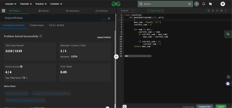 #dsa #100daysofcode #kadanealgorithm #problemsolving #learningjourney ... #dsa #100daysofcode #kadanealgorithm #problemsolving #learningjourney ...