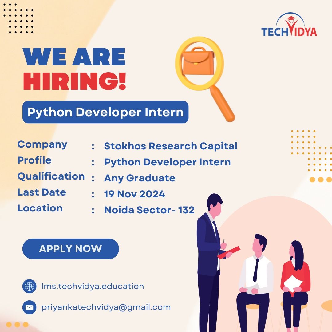 Techvidya Career Private Limited on LinkedIn: #python #pythondeveloper ... Techvidya Career Private Limited on LinkedIn: #python #pythondeveloper ...