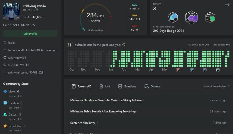 Prithviraj Panda on LinkedIn: #leetcode #100daysofcode #problemsolving ... Prithviraj Panda on LinkedIn: #leetcode #100daysofcode #problemsolving ...