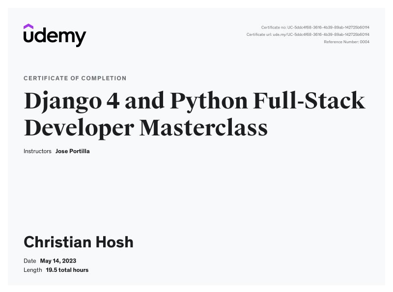 Christian Hosh on LinkedIn: #webdevelopment #python #database #sql # ... Christian Hosh on LinkedIn: #webdevelopment #python #database #sql # ...