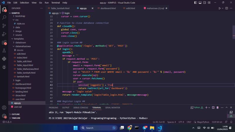 FIKRI HADI NUGRAHA on LinkedIn: Python Web Project Framework Flask FIKRI HADI NUGRAHA on LinkedIn: Python Web Project Framework Flask