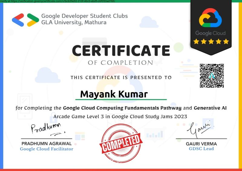 Mayank Kumar on LinkedIn: #generativeai #cloudcomputing #gdscmathura # ... Mayank Kumar on LinkedIn: #generativeai #cloudcomputing #gdscmathura # ...