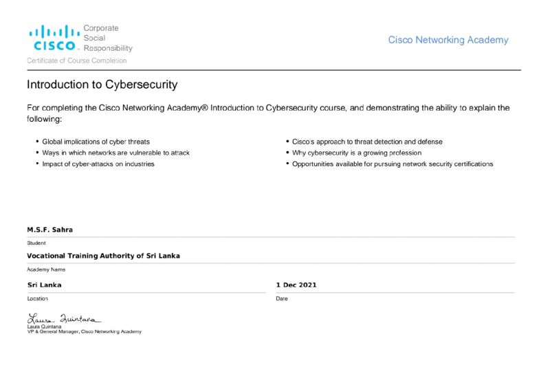 Fathima Sahra on LinkedIn: #cybersecurity #continuouslearning Fathima Sahra on LinkedIn: #cybersecurity #continuouslearning