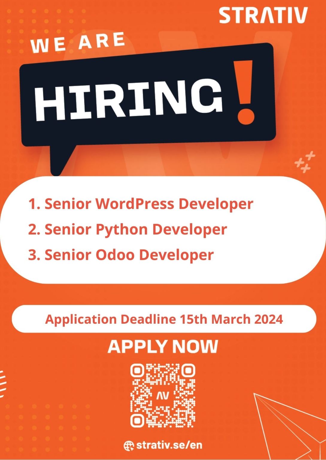 Romana Naznin on LinkedIn: #careeropportunities #strativ #experienced # ... Romana Naznin on LinkedIn: #careeropportunities #strativ #experienced # ...