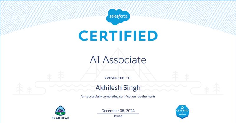 Akhilesh Singh on LinkedIn: #salesforce #ai #certification # ... Akhilesh Singh on LinkedIn: #salesforce #ai #certification # ...