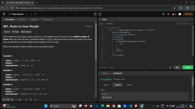 Completed leetcode challenge with double pointer | PUGAZHENDHI S posted ... Completed leetcode challenge with double pointer | PUGAZHENDHI S posted ...