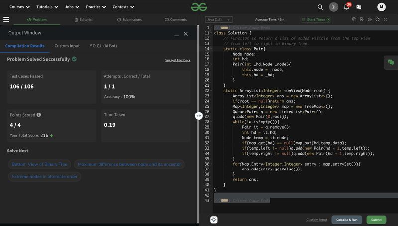 Mohd Saqib on LinkedIn: #180daysofcoding #binarytree #topview # ... Mohd Saqib on LinkedIn: #180daysofcoding #binarytree #topview # ...