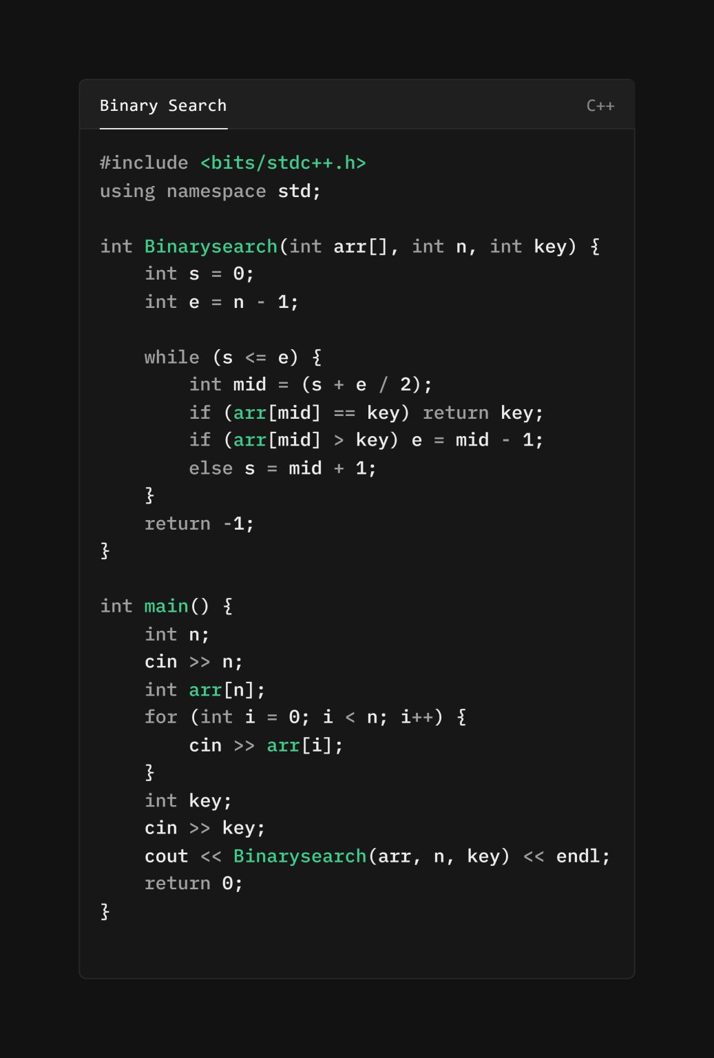 Shuvro Dev Biswas on LinkedIn: #binarysearch #algorithms #programming # ... Shuvro Dev Biswas on LinkedIn: #binarysearch #algorithms #programming # ...