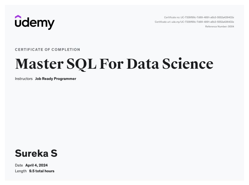 Sureka S on LinkedIn: #sql #dataanalysis Sureka S on LinkedIn: #sql #dataanalysis