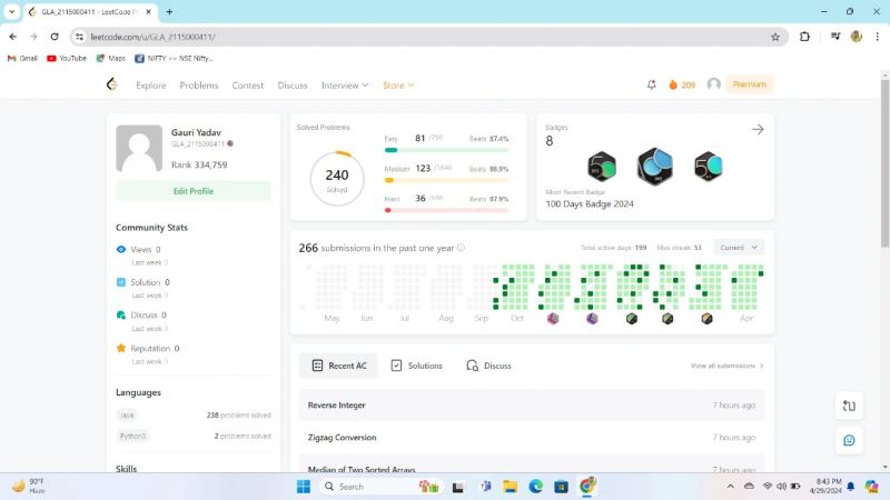 Gauri Yadav on LinkedIn: #leetcode #codingjourney #engineeringstudent Gauri Yadav on LinkedIn: #leetcode #codingjourney #engineeringstudent