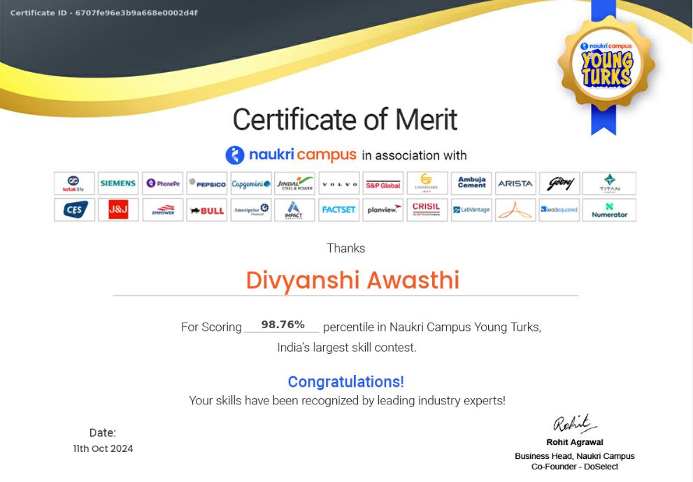 Divyanshi Awasthi on LinkedIn: #youngturks #careergrowth #naukri # ... Divyanshi Awasthi on LinkedIn: #youngturks #careergrowth #naukri # ...
