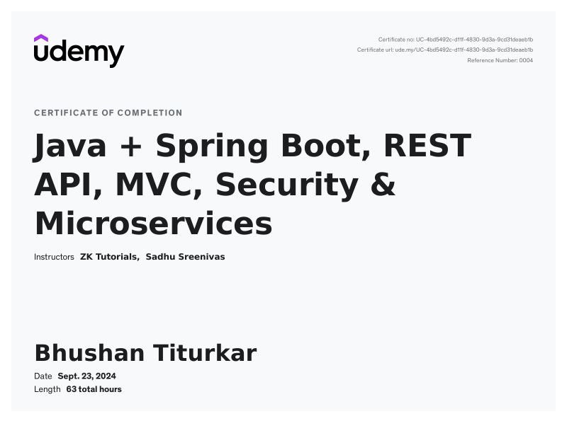Bhushan Titurkar on LinkedIn: #java #springboot #microservices # ... Bhushan Titurkar on LinkedIn: #java #springboot #microservices # ...
