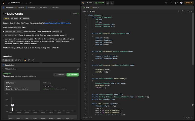 Vamsi Krishna Bandi on LinkedIn: #leetcode #lru #cache #dsa # ... Vamsi Krishna Bandi on LinkedIn: #leetcode #lru #cache #dsa # ...