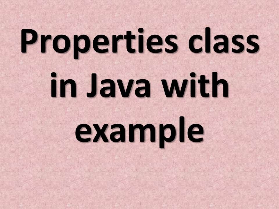 java tute on LinkedIn: Properties class in Java with example https ... java tute on LinkedIn: Properties class in Java with example https ...