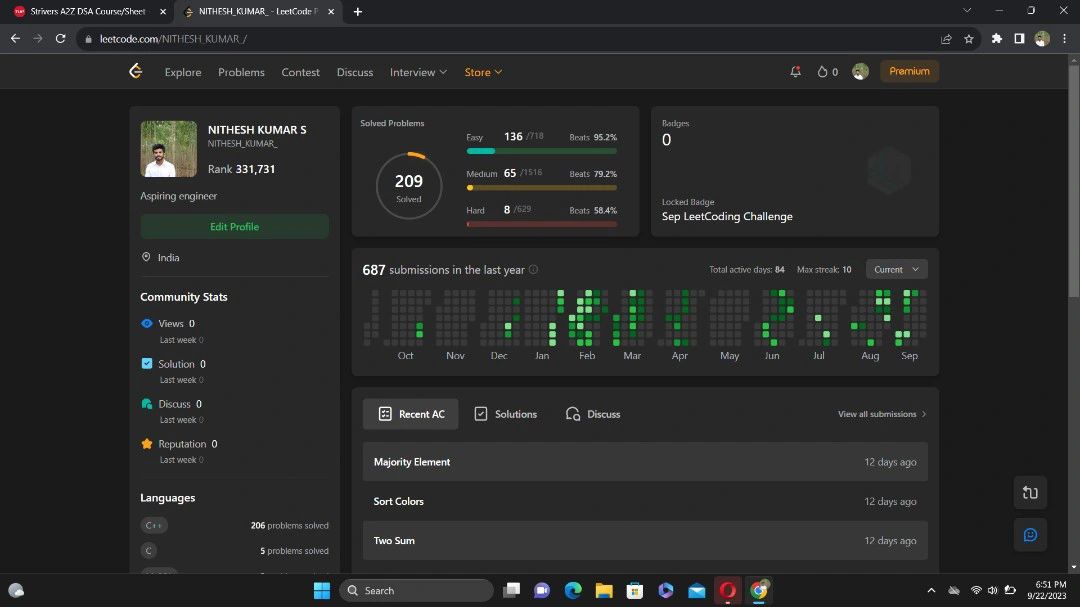 Nithesh kumar on LinkedIn: #leetcode #problemsolving #codingjourney # ... Nithesh kumar on LinkedIn: #leetcode #problemsolving #codingjourney # ...
