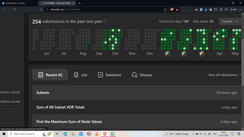 Chandra Subhashini Thakran on LinkedIn: #leetcode #coding # ... Chandra Subhashini Thakran on LinkedIn: #leetcode #coding # ...