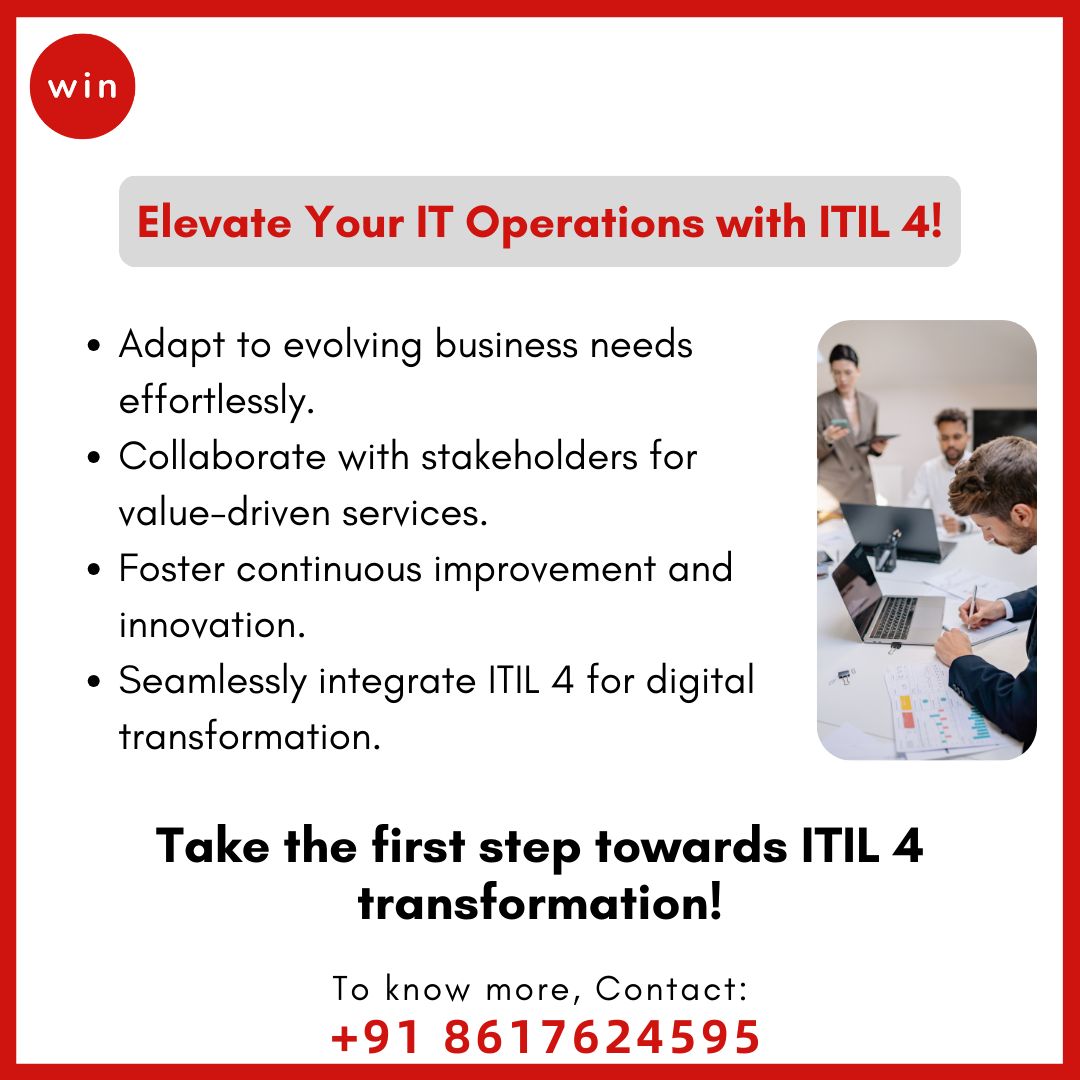 Chinmoy Bera on LinkedIn: Take the first step towards ITIL4 transformation! Chinmoy Bera on LinkedIn: Take the first step towards ITIL4 transformation!