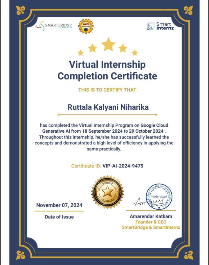 Ruttala Kalyani Niharika on LinkedIn: #googlecloud #generativeai # ... Ruttala Kalyani Niharika on LinkedIn: #googlecloud #generativeai # ...
