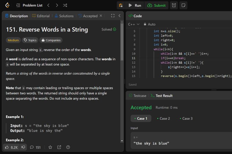Day 21 of #100DaysOfCode Challenge: Reverse Words in String | Kartik ... Day 21 of #100DaysOfCode Challenge: Reverse Words in String | Kartik ...