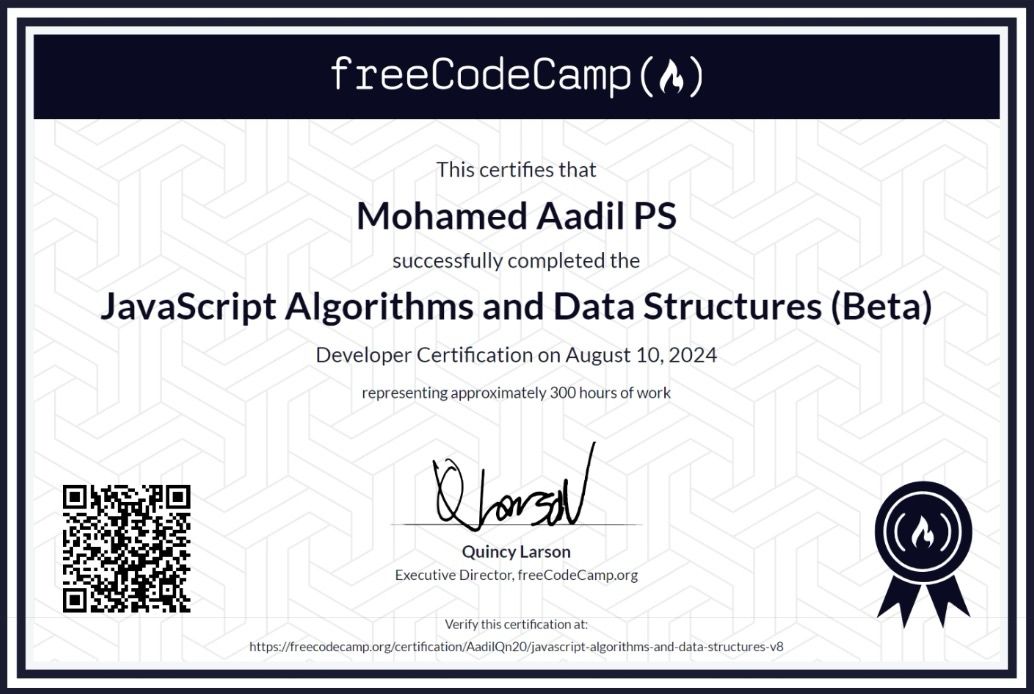 Mohamed Aadil on LinkedIn: #javascript #algorithms #datastructures # ... Mohamed Aadil on LinkedIn: #javascript #algorithms #datastructures # ...