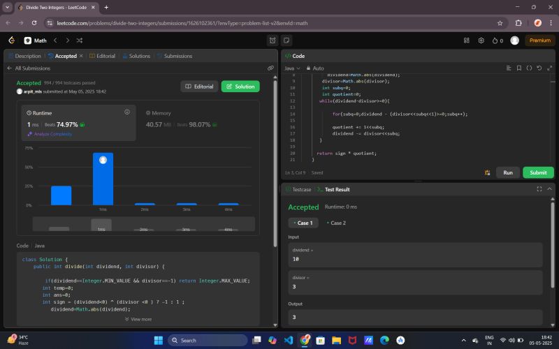 #leetcode #dsachallenge #javaprogramming #bitmanipulation #codeeveryday ... #leetcode #dsachallenge #javaprogramming #bitmanipulation #codeeveryday ...