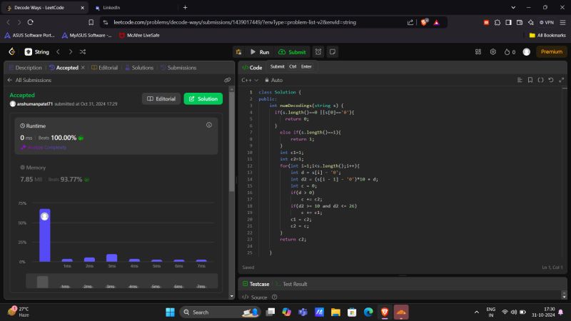 Anshuman Patel on LinkedIn: #day67 #100daysofcode #leetcode Anshuman Patel on LinkedIn: #day67 #100daysofcode #leetcode