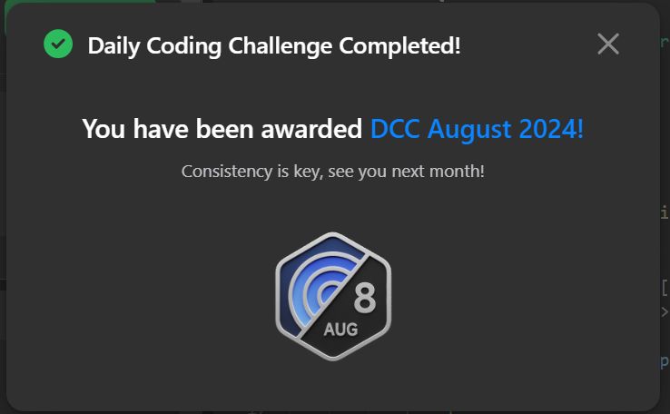 Ujjwal Kumar Agrawal on LinkedIn: #dcc #august #leetcode #badge #cpp # ... Ujjwal Kumar Agrawal on LinkedIn: #dcc #august #leetcode #badge #cpp # ...