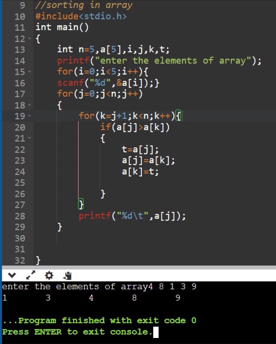 Day 10 of #100daysofcodechallenge: sorting in array | Gunn . posted on ... Day 10 of #100daysofcodechallenge: sorting in array | Gunn . posted on ...